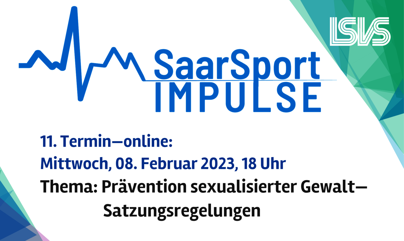 Save the Date: 11. SaarSport Impuls zum Thema Prävention sexualisierter ...